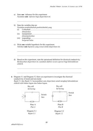 Module Science Process Skill DOCX