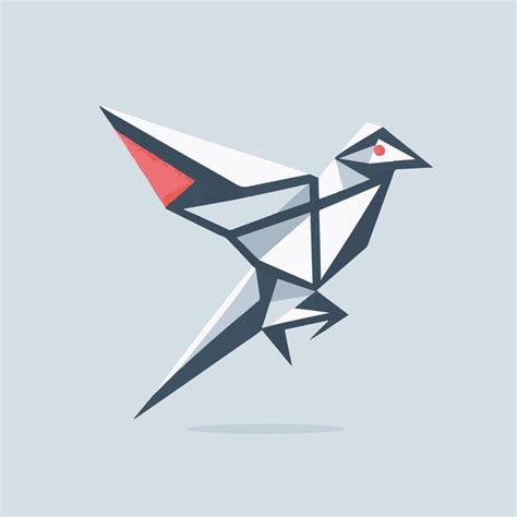 Desarrollar un logotipo con un pájaro artificial inspirado en el origami geométrico que ...