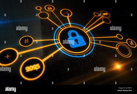 Cyber Security And Computer Data Protection With Padlock Symbol Digital