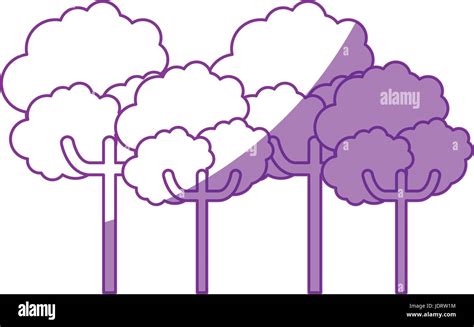 Nature Trees Cartoon Icon Vector Graphic Illustration Stock Vector Image Art Alamy