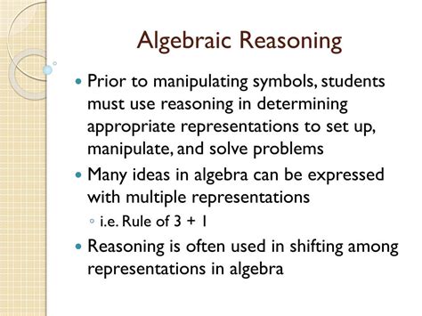 Ppt Algebraic And Symbolic Reasoning Powerpoint Presentation Free