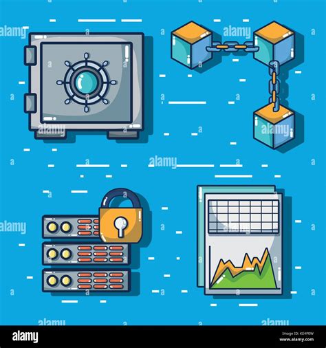 Blockchain Cubes Digital Security Technology Stock Vector Image And Art