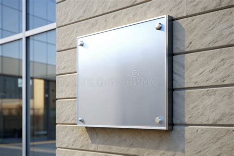 Modern Company Sign Mockup Customizable Plate For Branding Identity