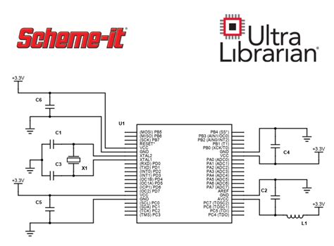 Scheme It Atmega32a Au Nd Digikey