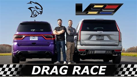 Throttle House Pits The Durango Srt Hellcat Against The Cadillac Escalade V Moparinsiders
