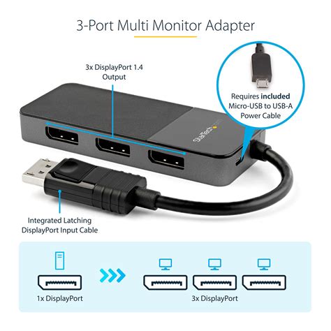 Startech Displayport Mst Hub 4k 3 Porte 889 Dkk