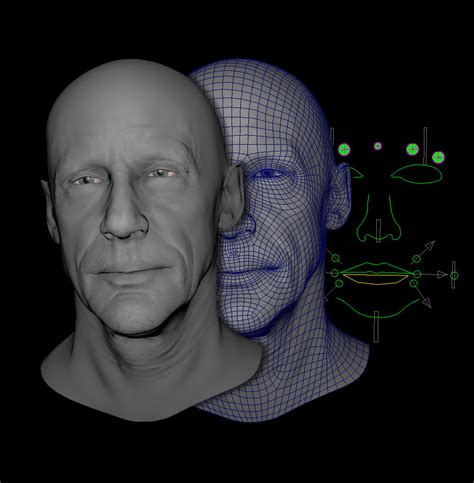 facs blendshape rig with mocap — polycount