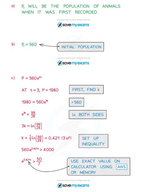 Edexcel A Level Maths Pure复习笔记632 Using Exps And Logs In Modelling 翰林国际教育
