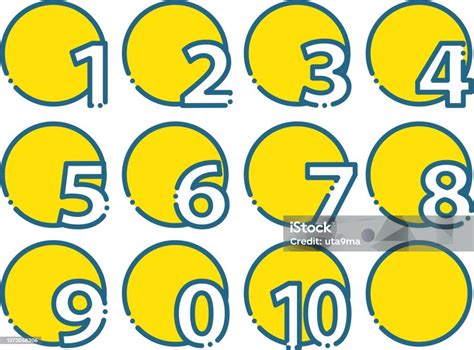 순서대로 배열 된 숫자와 노란색 둥근 프레임 아이콘 일러스트 재질 0에 대한 스톡 벡터 아트 및 기타 이미지 0 0명 1 Istock