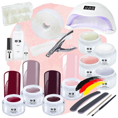 Nd24 Naildesign Geln Gel Starter Set Premium Complete Gel Nail Kit With