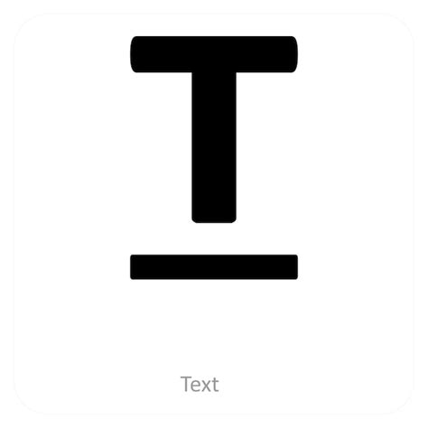 Text Icon Premium Vector