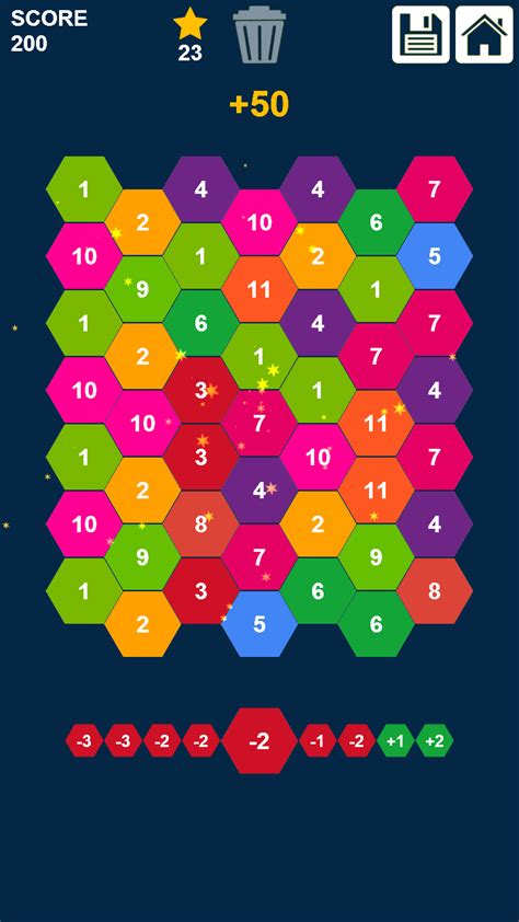 Hexagons Drag And Merge Numbers By Ganaysa