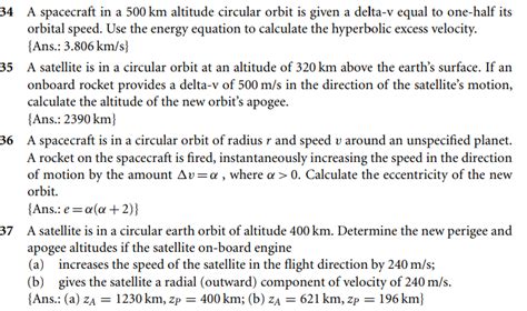 Solved 34 A Spacecraft In A 500 Km Altitude Circular Orbit
