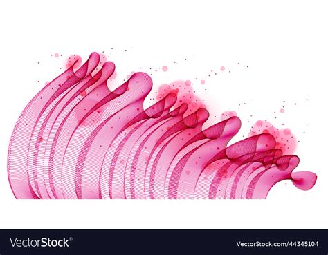 Wave Of Flowing Particles Abstract Background Vector Image