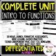 Intro To Functions No PREP Complete Unit Differentiated Answer Keys ALG