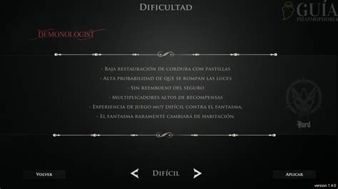 Demonologist Menu Principal Guia Phasmophobia