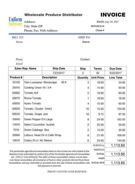 161 Five Column Invoice Templates 136 150