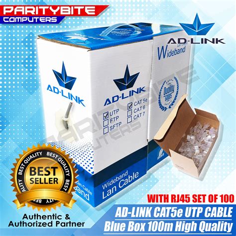 100m Cat5e Utp Cable High Quality With Free Rj45 Set Of 100 Lazada Ph