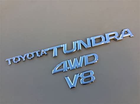 2001 2006 Toyota Tundra V8 4wd Tailgate Emblem Set Emblem Dude