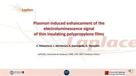 Plasmon Induced Enhancement Of The Electroluminescence Signal Of Thin