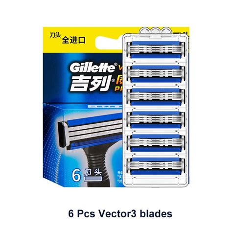 Gillette Vector 3 ใบมีดโกนหนวดเครา 3 ชั้น แบบเปลี่ยน บางพิเศษ ปลอดภัย สําหรับผู้ชาย Shopee