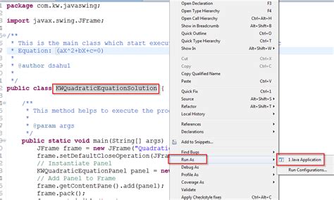 Java Program Quadratic Equation Solution Application Knowledgewala
