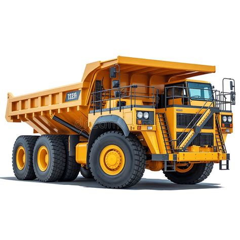 Large Yellow Mining Haul Truck Stock Illustrations 383 Large Yellow