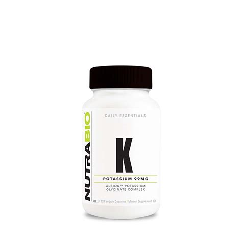 Potassium Complex 99mg 120caps Nutrabio Nutrition Faktory