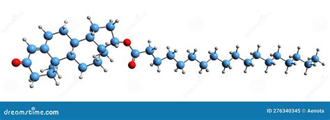 3d Image Of Testosterone Palmitate Skeletal Formula Royalty Free Stock