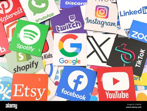 Social Media Social Media Logos Visual Presentation Background