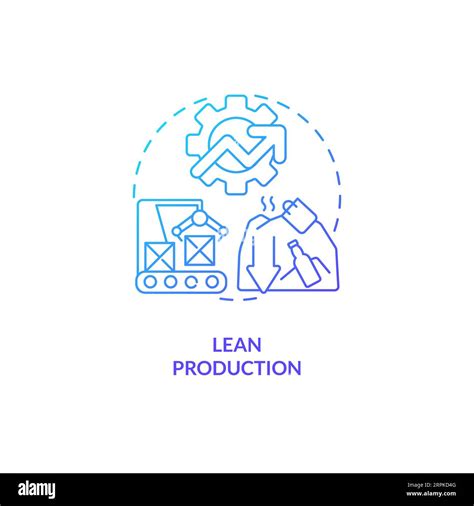 2d Gradient Lean Production Line Icon Concept Stock Vector Image And Art Alamy
