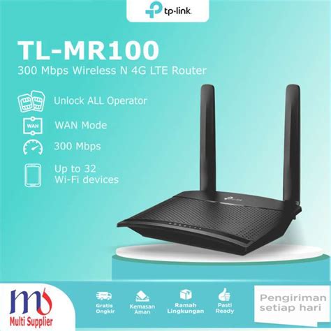 Promo Tp Link Tl Mr Mbps Wireless N G Lte Router Diskon Di Seller Praptuma