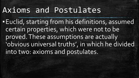 Axioms And Postulates Pptx Physics Science