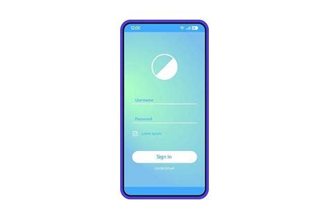 Login Screen Vector Template