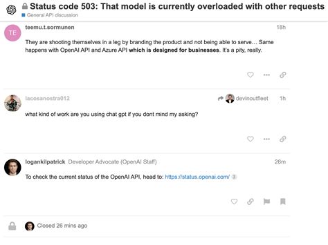 Of The Last Days Experienced Outages In Api Endpoints Api Openai Developer Community