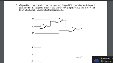 Solved The Circuit Shown Is Constructed Using Only Input Chegg Com