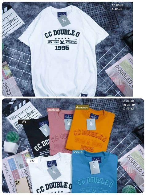 เสื้อยืดแขนสั้น Cc Oo งานป้ายงานปัก Cotton 100 ชายหญิง Smlxl No 46 Mixasale