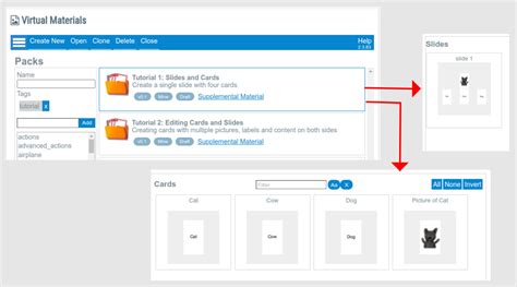 Virtual Materials Toolset Tutorial 1 Slides And Cards Unitusti Help Center