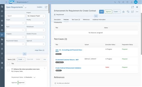 Associating Test Cases And Requirements In Sap Clo Sap Community