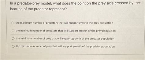 solved in a predator prey model what does the point on the