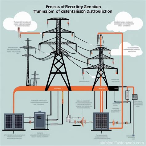 Electricity Generation Transmission And Distribution Process Diagram