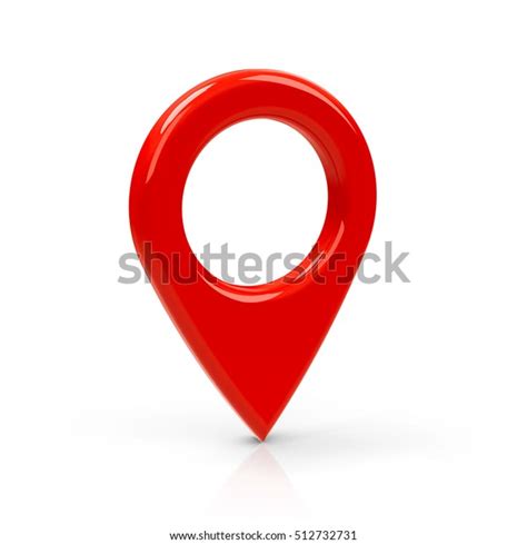 Red Map Pointer Isolated On White Stock Illustration