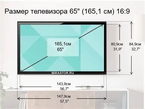 Размеры телевизора 65 ДЮЙМОВ в сантиметрах — МираСтор ЭКСПЕРТ