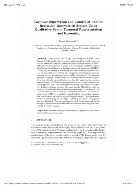 Pdf Cognitive Supervision And Control Of Robotic Inspection
