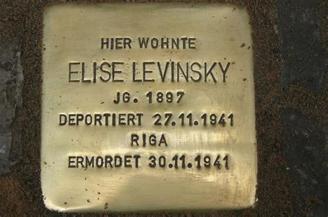 Elise Levinsky Stolpersteine In Berlin