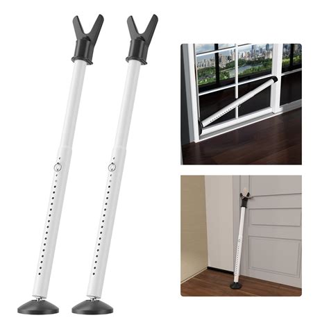 door stoppers security bar 2 pack heavy duty door