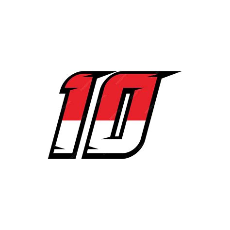 Premium Vector Racing Number 10