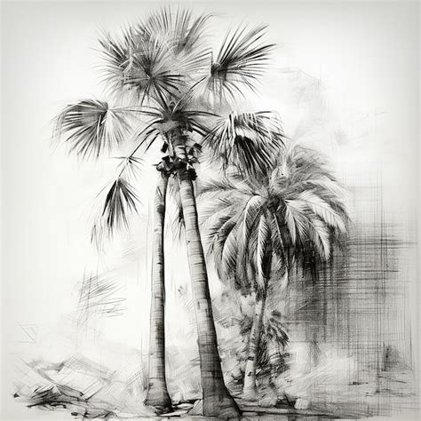 Pencil Drawing Palm Tree At Jackie Collard Blog