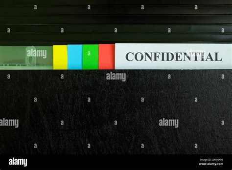 Confidential File Record In Black Binder Folder Confidential