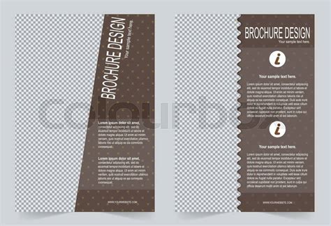 Brochure Template Flyer Design Brown Color Template Colourbox